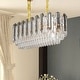 Clear Gray Rectangle Crystal Ceiling Mount Chandelier - On Sale - Bed ...