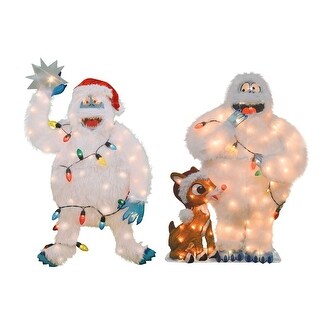 ProductWorks 32 In Bumble w/ Tree Star Display + 32 In Rudolph & Bumble ...