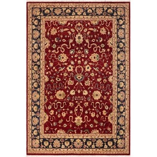 Shabby Chic Ziegler Dione Red Blue Hand-knotted Wool Rug - 9'1" x 11'7 ...