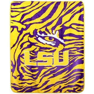 LSU Tigers Raschel Throw Blanket 50" x 60" - Bed Bath & Beyond - 19384936