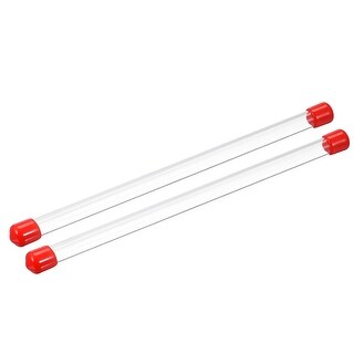 Clear Rigid Tube Plastic Tubing with Red Cap 7mmx8mm/0.28"x0.31", 2 Set ...