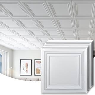 Art3d 2x2 PVC Decorative Suspended Ceiling Tiles,Glue-up Ceiling Tile ...