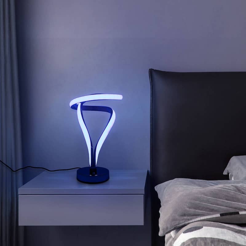 Spiral RGB Table Lamp Touch Dimmable LED Lamp - On Sale - Bed Bath ...