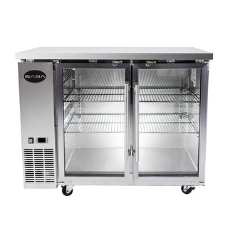 SABA - 24" Depth 48" Two Glass Door Commercial Back Bar Cooler - Bed ...
