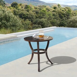 Trevi Aluminum Side Table - 19.25*20*20 - Bed Bath & Beyond - 39526129