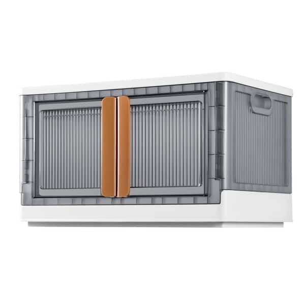 Furniwell Collapsible Storage Bins with Lids Stackable Plastic Large ...