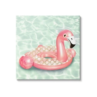Stupell Summer Pool Float Glam Pattern Fashion Emblem Canvas Wall Art ...