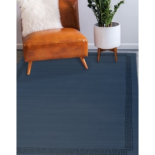 HELLENISM KEY NAVY Area Rug By Kavka Designs - Bed Bath & Beyond - 39109654