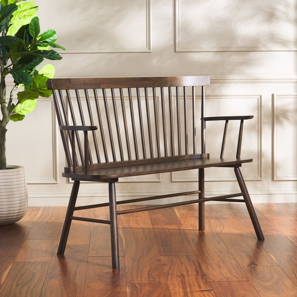 Solid wood settee store