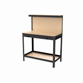 63" Tools Cabinet Working Tables Workbench Tool Storage Workshop Table ...