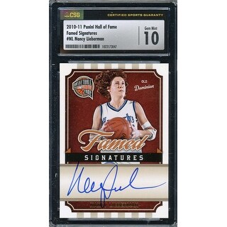 Nancy Lieberman Autographed 2010 Panini Hall of Famed Signatures Card ...