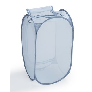 Smart Design Mesh Pop Up Flip Laundry Hamper and Basket - Teal - Bed ...