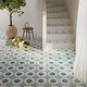 Monastery 8 x 8 Floral Satin Italian Porcelain Floor and Wall Tile ...