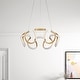 Modern Gold 1-Light Wavy Linear LED Pendant Lighting Fixture - Bed Bath ...