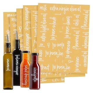 Talented Kitchen 132 White Script Oil and Vinegar Labels for Bottles ...