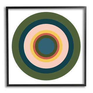 Stupell Green Muted Circles Framed Giclee Art Design by Jim ...