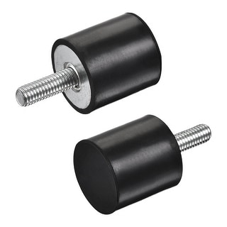 M8 Rubber Mounts, 2pcs Male Thread Shock Absorber, D30mmxH30mm - Black ...