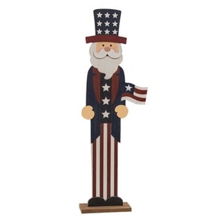 Patriotic Uncle Sam Wooden Stand - 23.5undefined high by 7.75undefined ...
