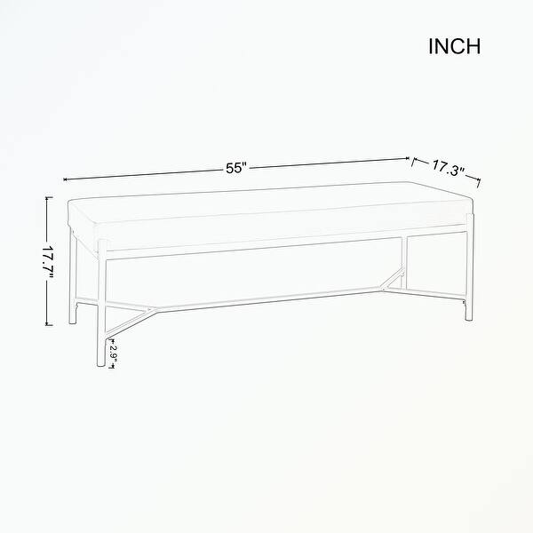Upholstered Bench with metal frame - Bed Bath & Beyond - 37499115