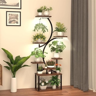8 Tier Plant Stand Indoor, Multi-Layer Plant Stands With Grow Lights ...