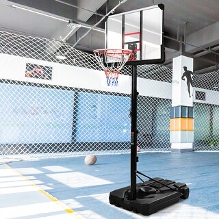 Portable Basketball Hoop Adjustable Height From 6.6 to 10 ft - Bed Bath ...