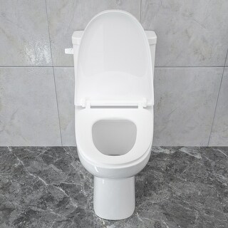 Side Left Single Flush Elongated One-piece Toilet with Comfort Seat ...