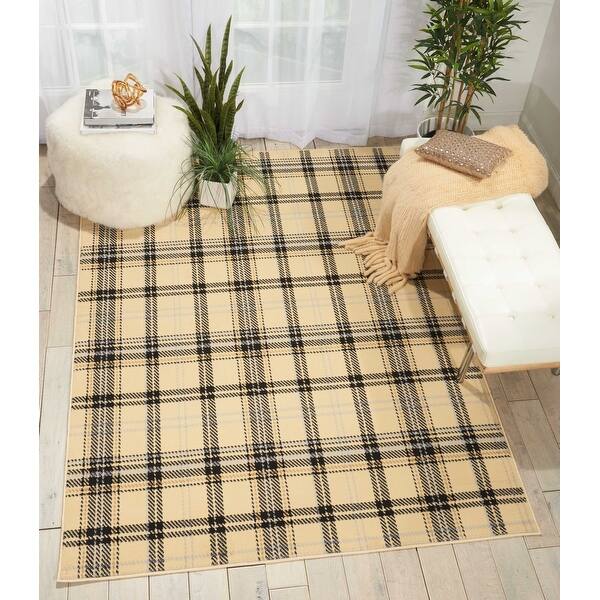 Nourison Grafix Plaid Farmhouse Area Rug. - Bed Bath & Beyond - 16828284
