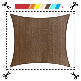 ColourTreeUSA Square Custom Size Brown Sun Shade Sail HDPE Mesh Fabric ...