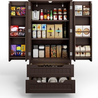 Kitchen Storage Pantry Cabinet, Freestanding Bathroom Storage Cabinet ...