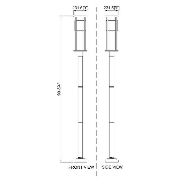 Luca 1 Light Outdoor Post Mounted Fixture - Black - Bed Bath & Beyond ...