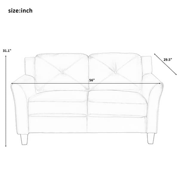 3 Piece Traditional Diamond Button Tufted Sofa Set, Sinuous Spring ...