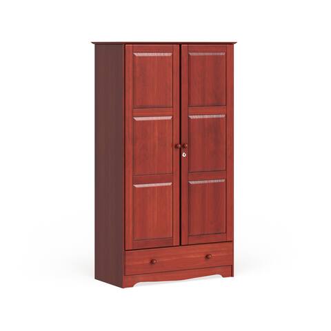 Copper Grove Caddo Universal Solid Wood Customizable Wardrobe ...