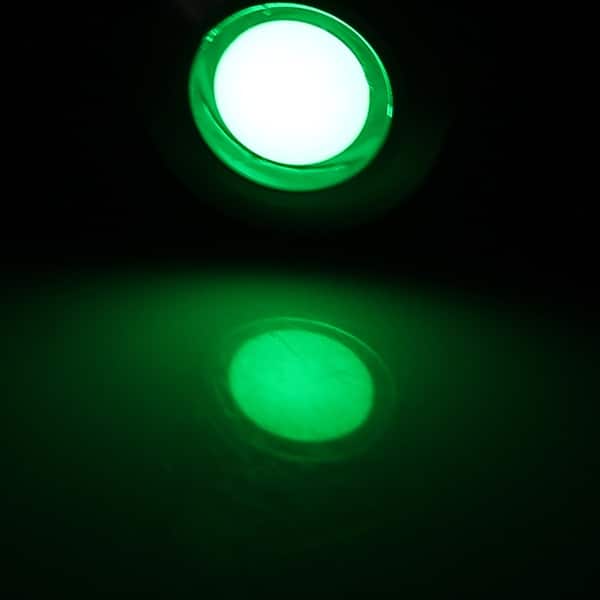 2Pcs 19mm Mounted Thread DC 24V Red Green LED Indicator Light Set - Red ...