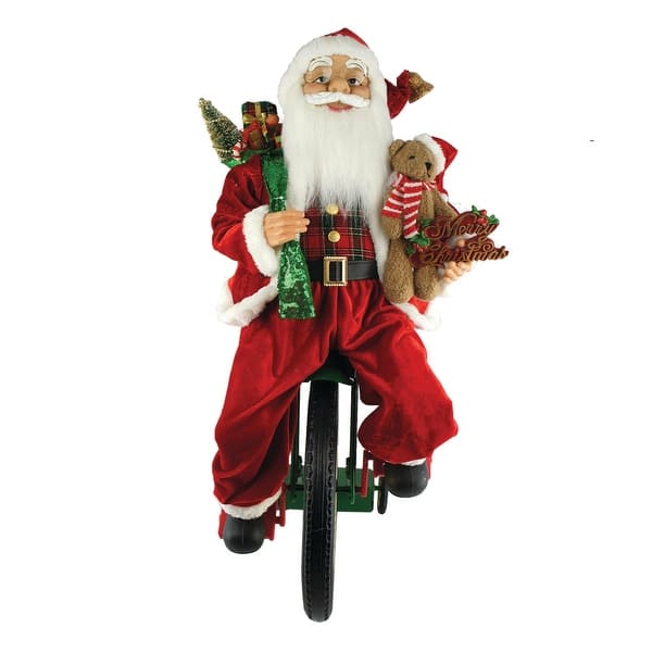 36 inch Animated Tricycle Santa - red - Bed Bath & Beyond - 34644278