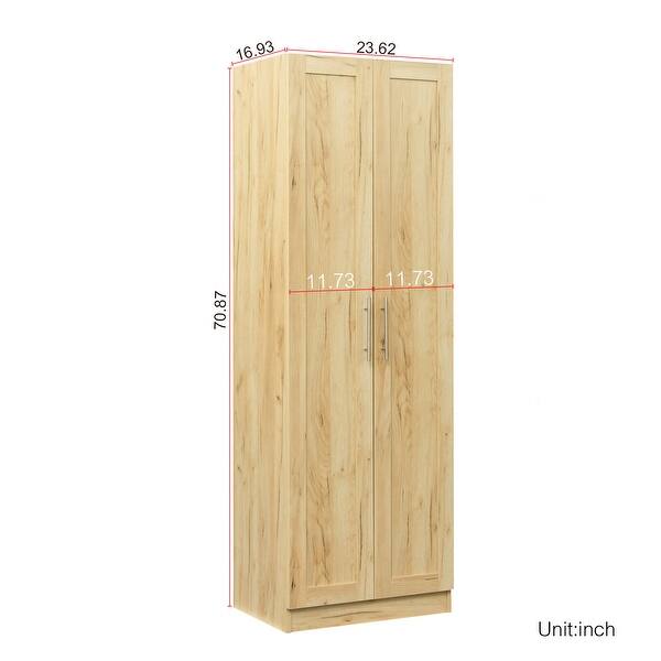 High wardrobe and kitchen cabinet with doors and partitions - Bed Bath ...
