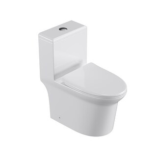Fashion One Piece Dual Flush Elongated Toilet,Ergonomic Ceramic Basin ...