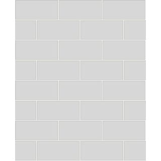 Brewster Parkway Light Grey Subway Tile Wallpaper - 20.5in x 396in x 0 ...