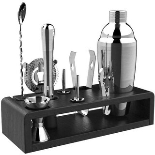 Bar Set Bartender Kit With Stand Stainless Steel Drink Mixer Set - Bed ...