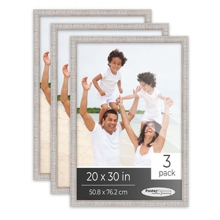 20x30 Rustic White Picture Frame Set Pack of 3 20x30 Wood Picture ...