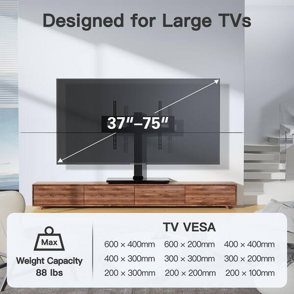 Universal Swivel TV Stand Mount for 37-65,70,75 Inch LCD OLED Flat ...