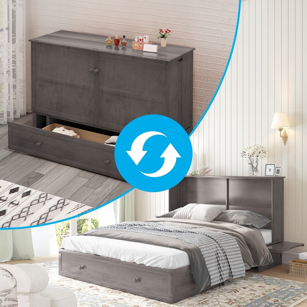 Grey Murphy Bed Wood Murphy Beds Bed Bath Beyond