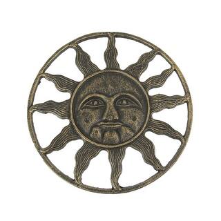 Antique Bronze Finished Cast Iron Sun Face Wall Hanging 12 Inch - Bed ...