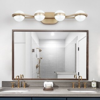 Modern Bathroom Vanity Lighting 4-Light LED Vanity Lights Wall Lights ...