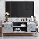 60 Inch Mirrored TV Stand With Crushed Diamond Glass Doors - Bed Bath ...
