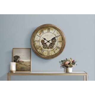 Monarch Specialties- Clocks, 23" Round, Gear Mechanism, Wall Clock ...