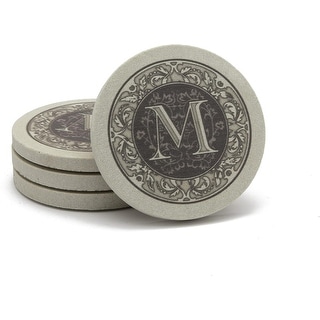 4-Pack Monogram Letter “M” Sandstone Coasters Manufactured in The USA ...
