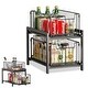 2-Tier Storage Cabinet Organizers Black - Bed Bath & Beyond - 37499091