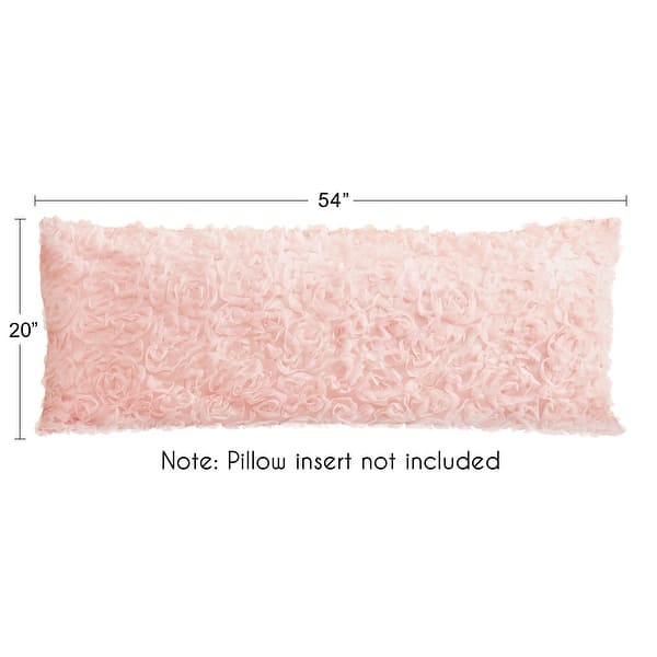 Pink Floral Rose Body Pillow Case (Pillow Not Included) - Solid Blush ...