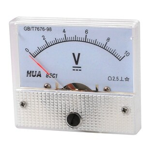 85C1-V DC 0-10V Rectangle Analog Panel Volt Meter Voltmeter Gauge - DC ...