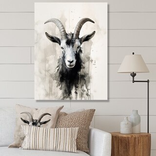 Designart "Asian Art Goat Sumi II" Asian Art Canvas Print - Bed Bath ...